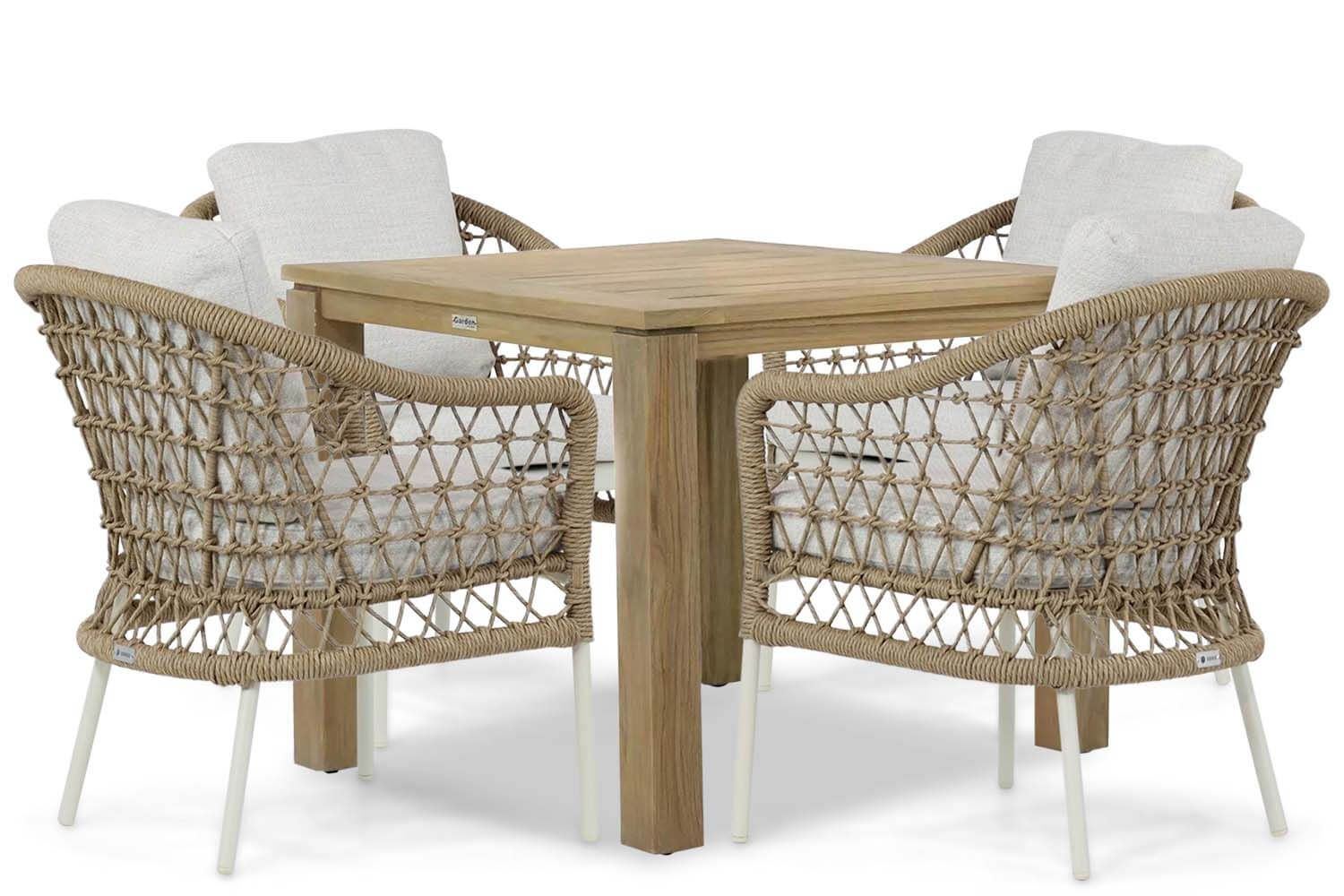 Coco Bali/Bristol 90 cm dining tuinset 5-delig