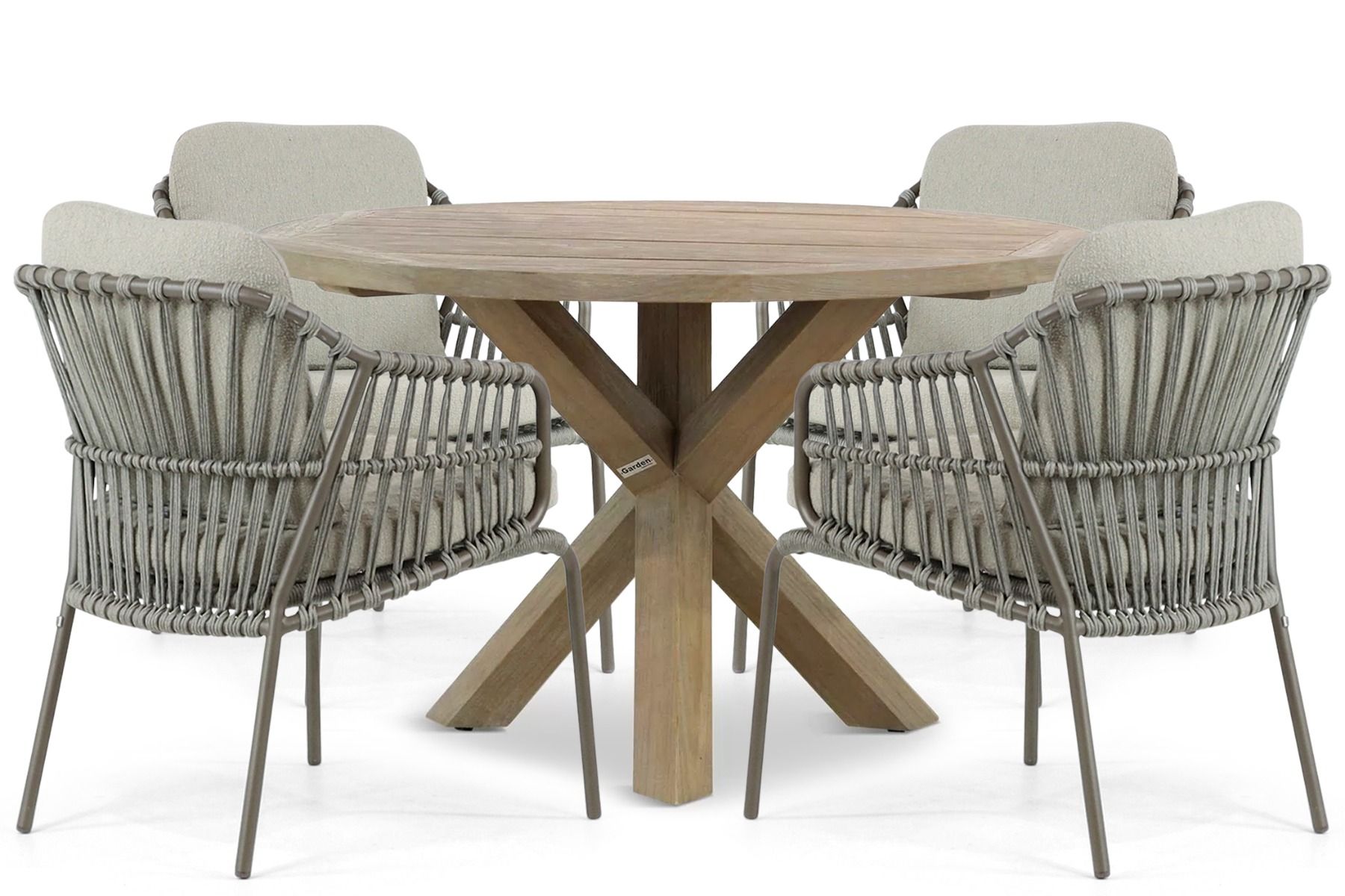 4 Seasons Outdoor Capalbio/Sand City 120 cm dining tuinset 5-delig ...