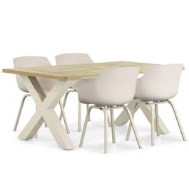 Lifestyle Salina/Cardiff 180 cm dining tuinset 5-delig - Tuinmeubelshop.nl
