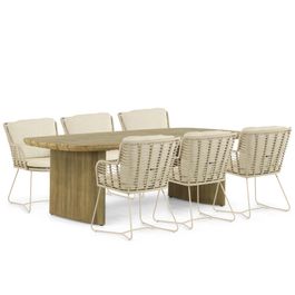 4 Seasons Outdoor Fabrice/Falcon 240 cm dining tuinset 7-delig ...