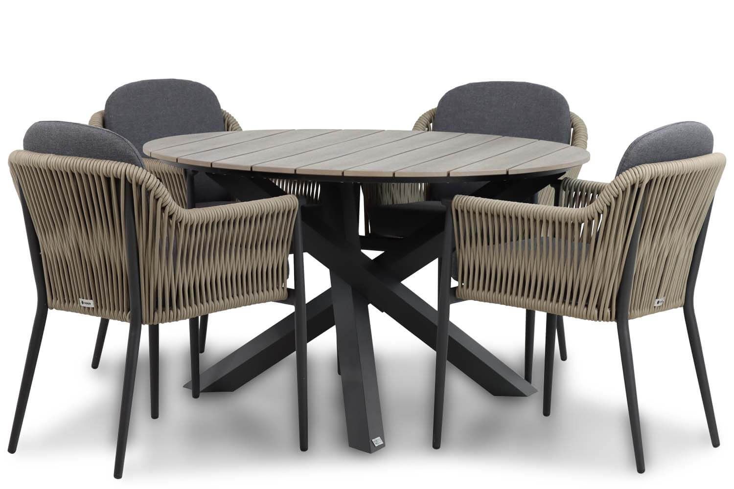 Coco Romeo/Ancona 125 cm dining tuinset 5-delig