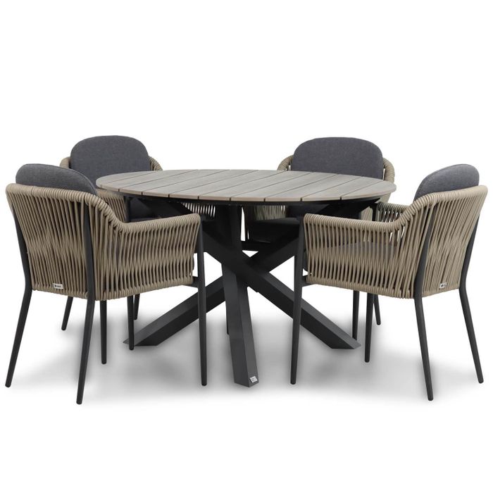 Coco Romeo/Ancona 125 cm dining tuinset 5-delig