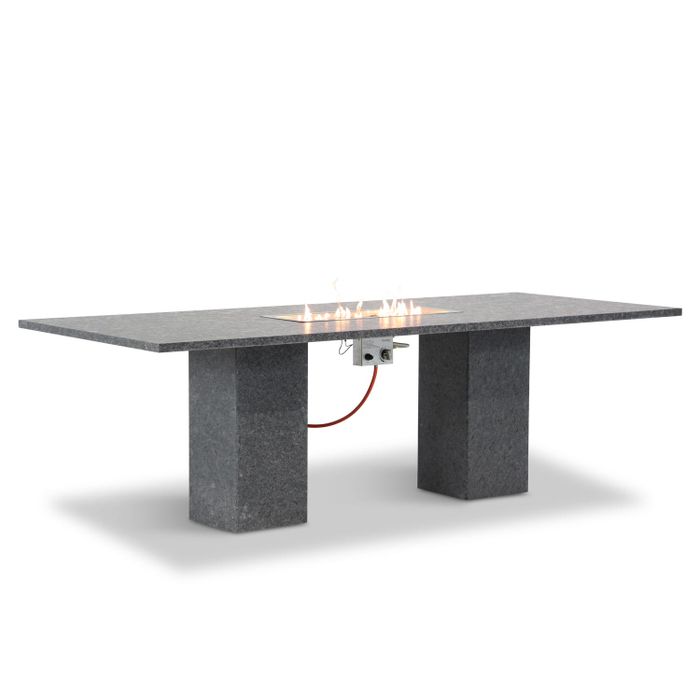 Garden Collections Granieten tuintafel met inbouwbrander 240 x 100 cm