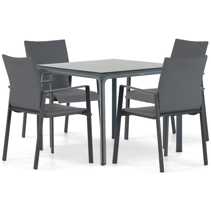 Lifestyle Rome/Cesar 90 cm dining tuinset 5-delig - Tuinmeubelshop.nl